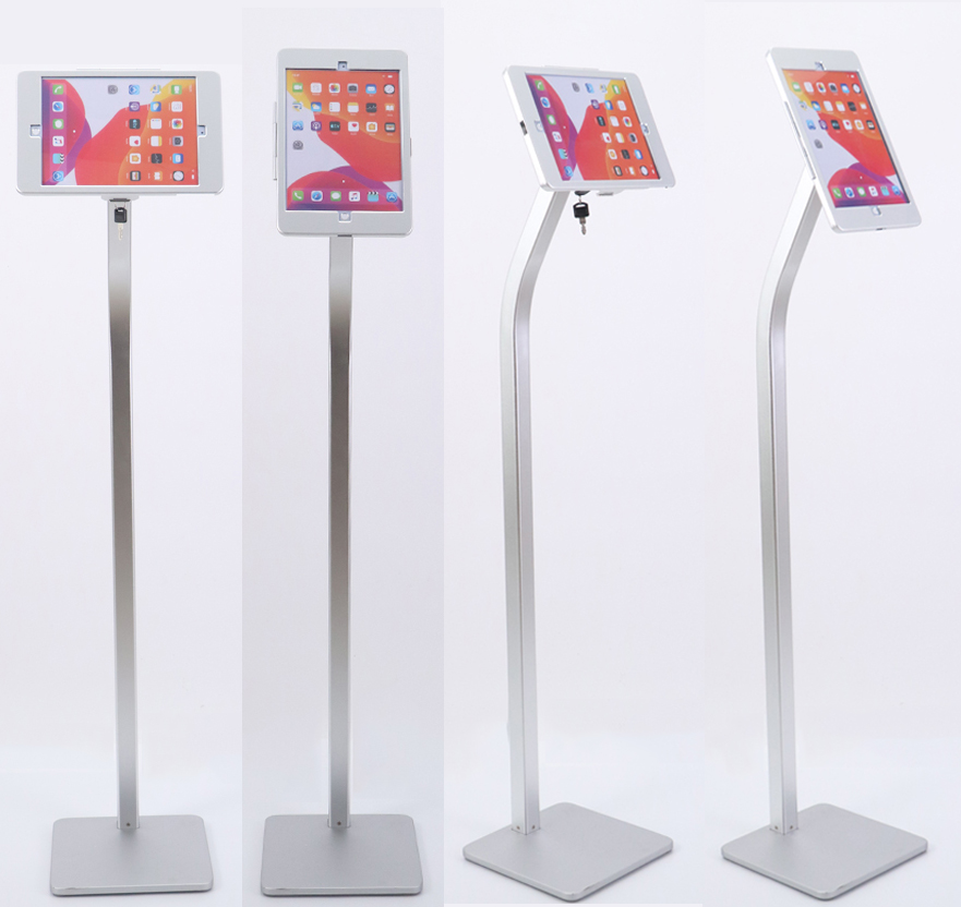 VB22022 Square Base Fixed Neck Floor Stand Tablet Security Holder Key ...